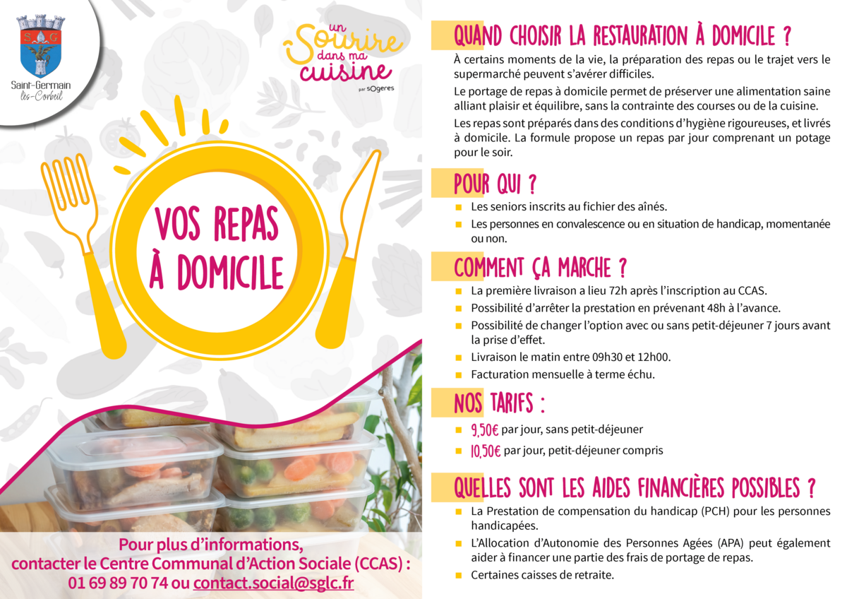 Portage de repas à domicile | Ville de Saint-Germain-lès-Corbeil