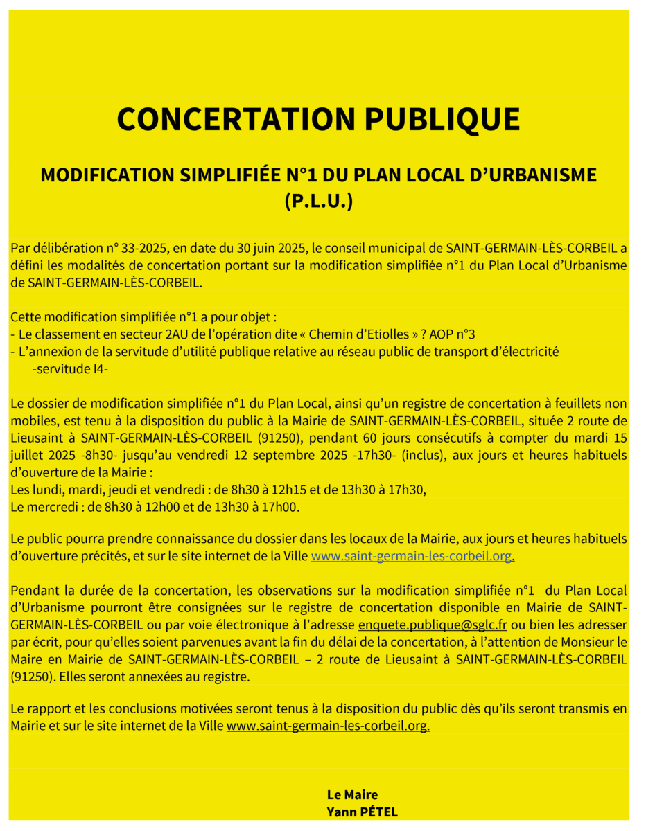 Avis d'enquête publique et concertation publique | Ville de Saint ...